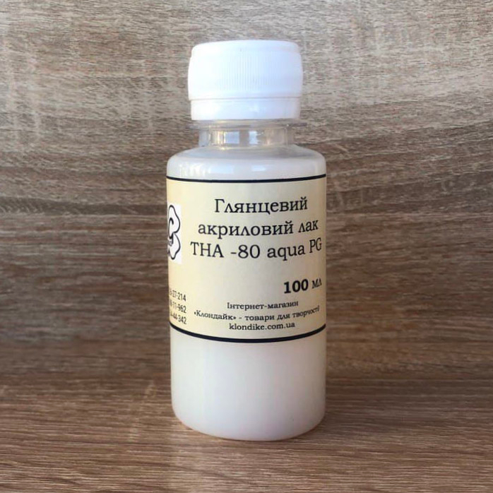 Купить Акрил-уретановый глянцевый лак для потали на водной основе 100 ...